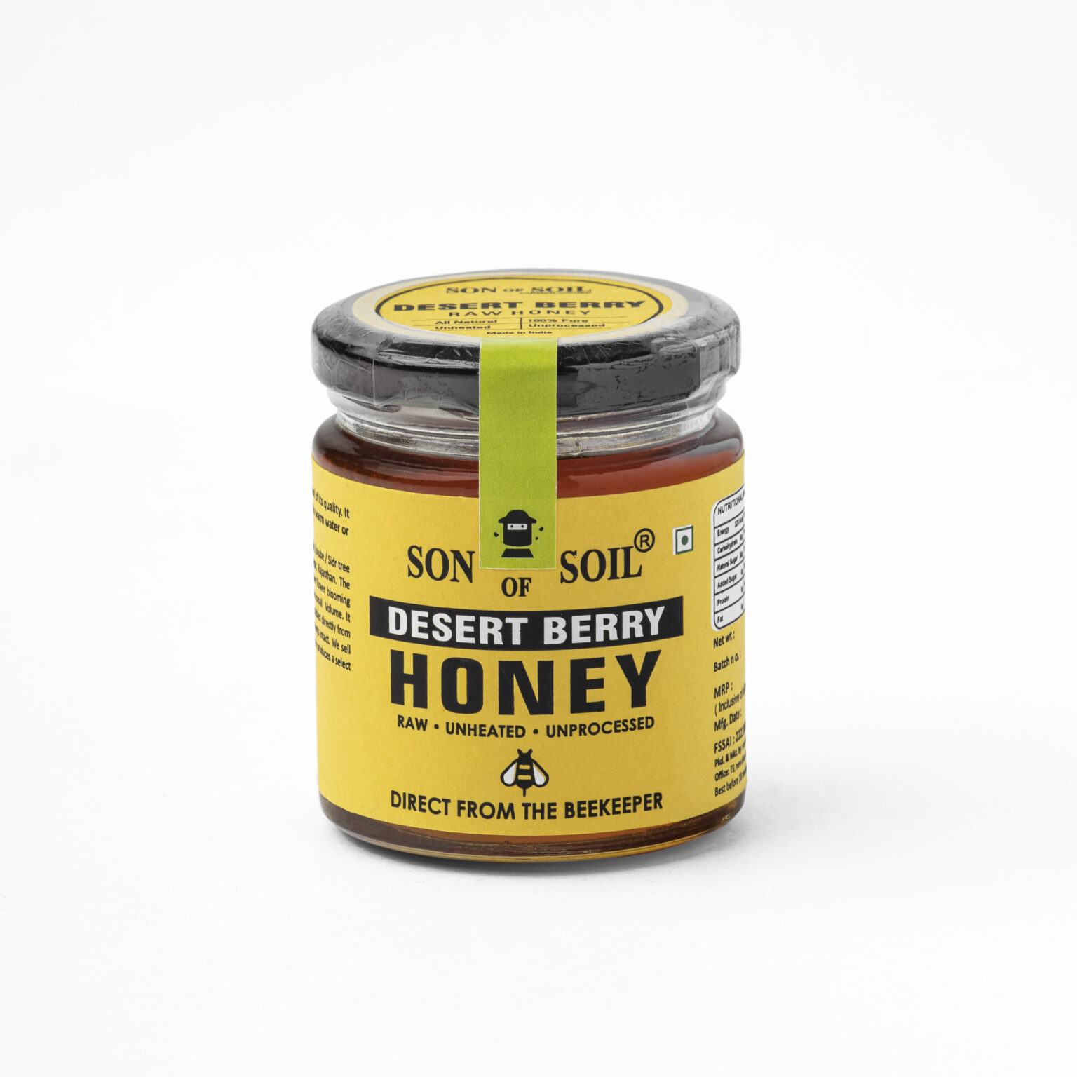 Desert Berry Honey | Raw and Unprocessed ( 240 gm ) - Son Of Soil Farms