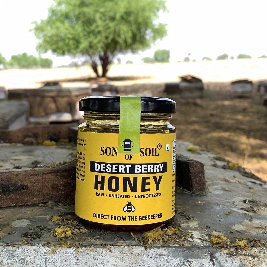 SON OF SOIL Desert Berry Honey |Pure Unprocessed and Unpasteurized Wild ...